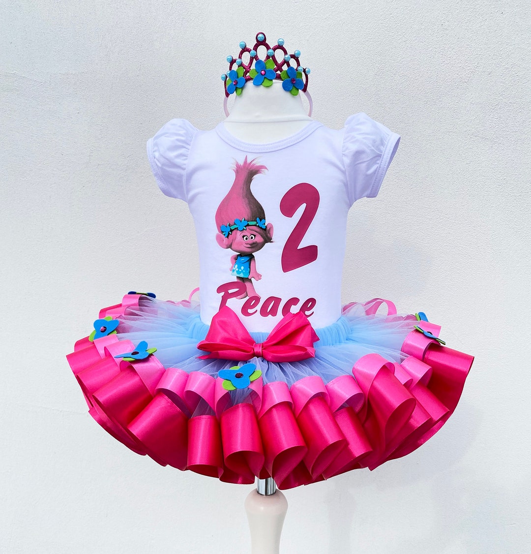 Poppy Birthday Outfit Poppy Birthday Tutu Set Princess Poppy - Etsy