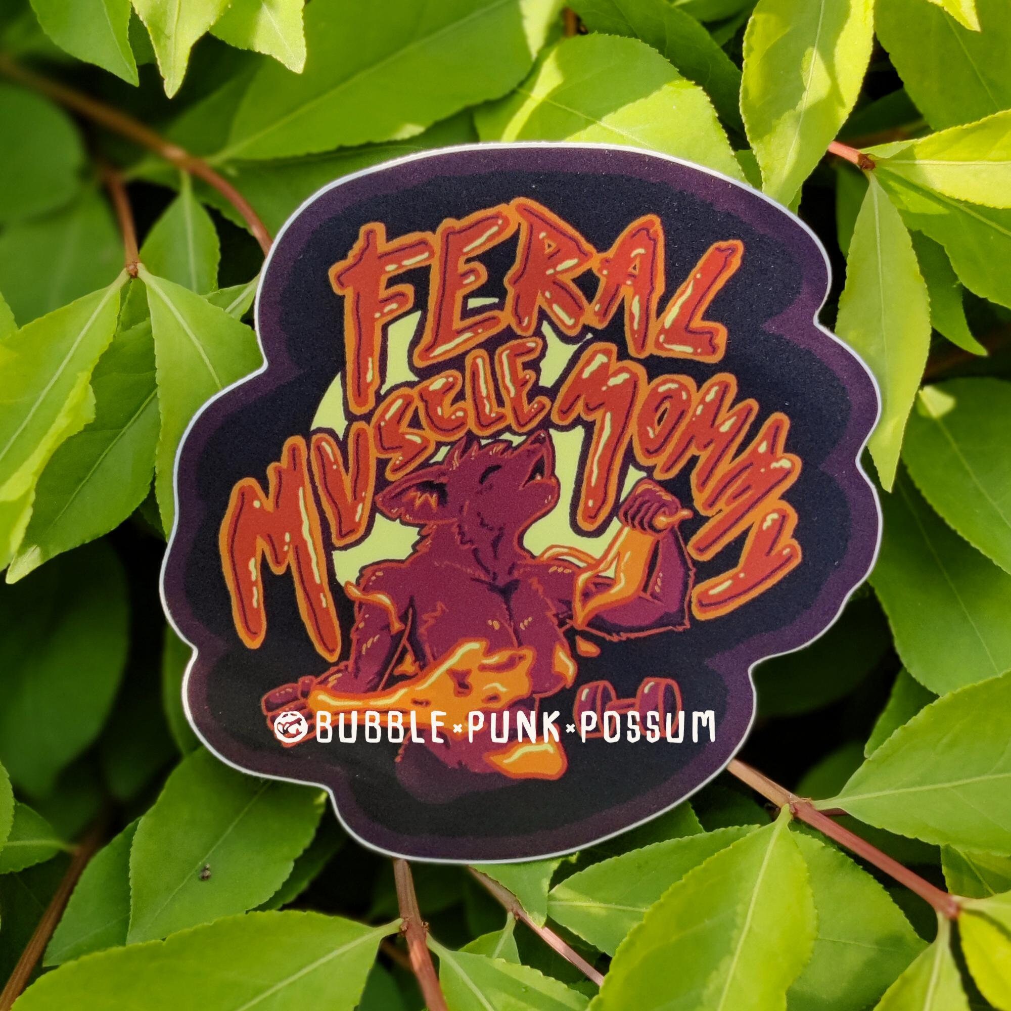Werewolf Muscle Mommy Sticker: Waterproof Vinyl Decal for Gym & Monster ...