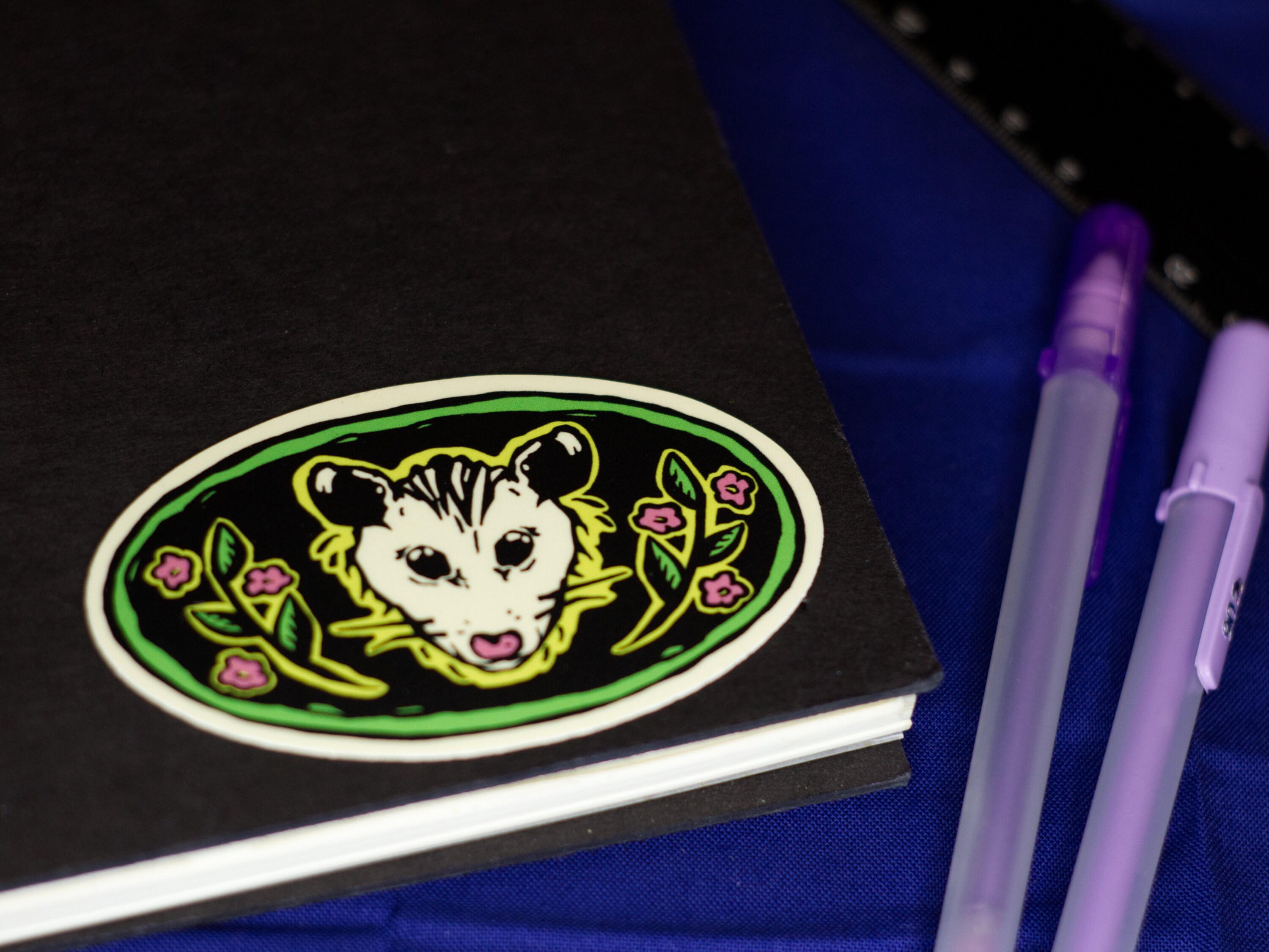 Floral Possum Sticker Waterproof Vinyl PVC Free - Etsy