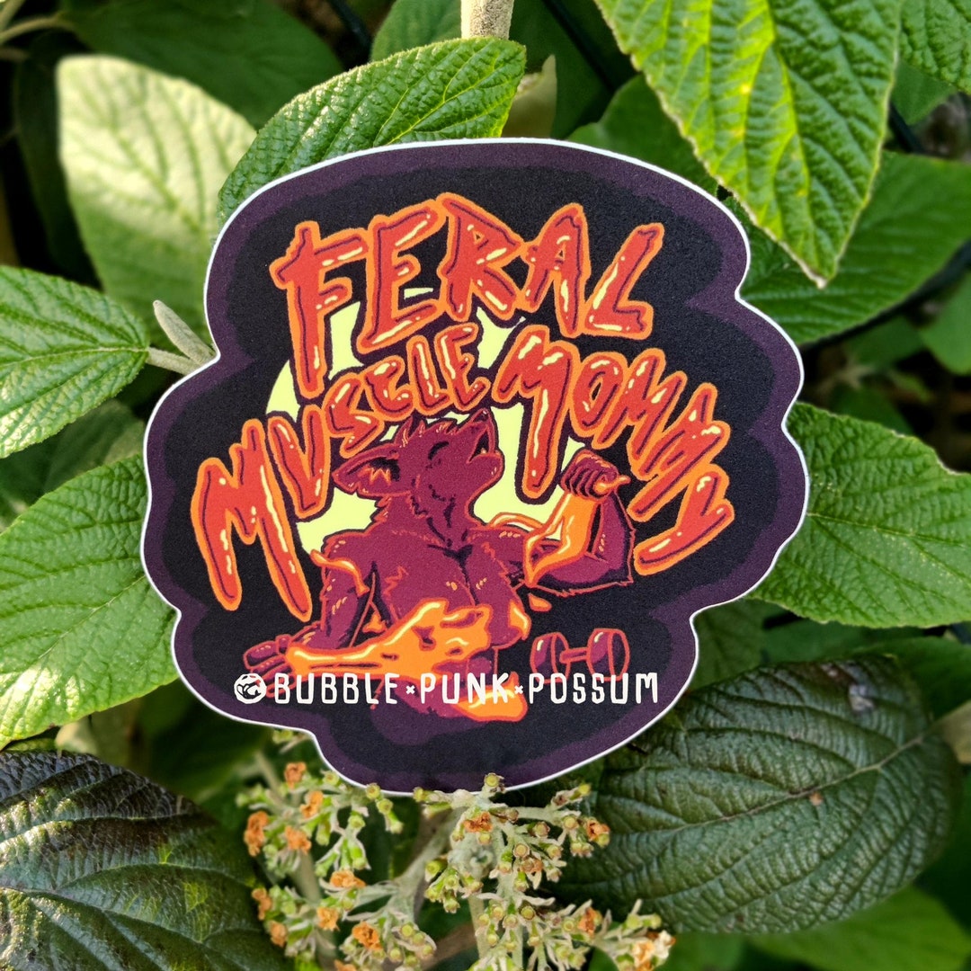 Werewolf Feral Muscle Mommy Sticker: Unleash Your Inner Monster ...