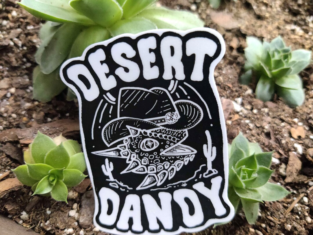 Desert Dandy Horned Lizard Sticker Waterproof Vinyl PVC - Etsy