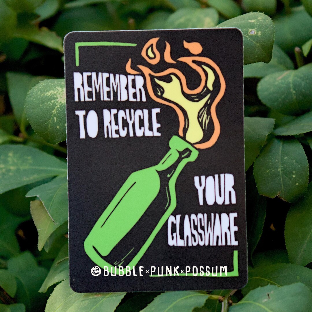 Molotov Sticker: Remember to Recycle Your Glassware - Waterproof PVC ...