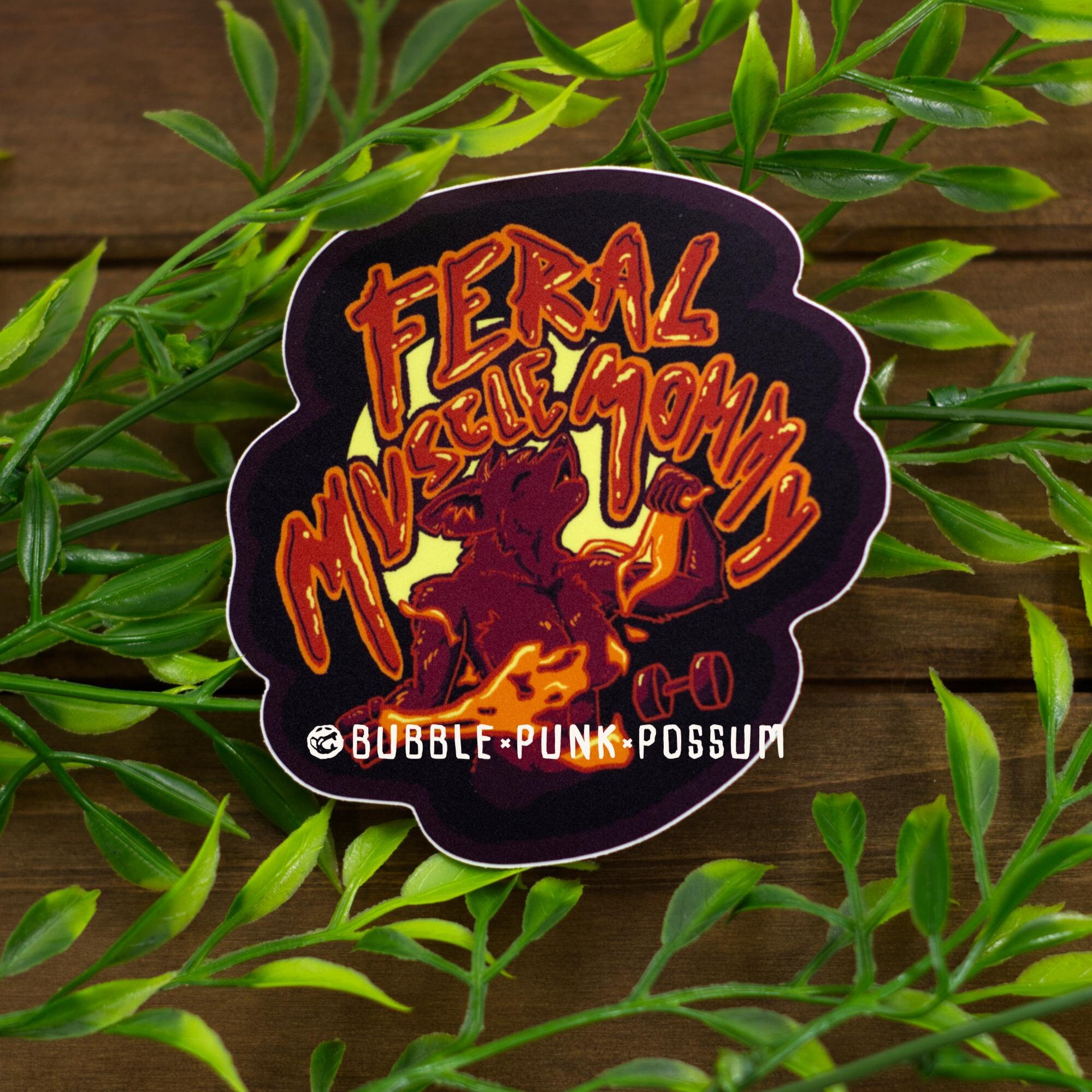 Werewolf Muscle Mommy Sticker: Waterproof Vinyl Decal for Gym & Monster ...
