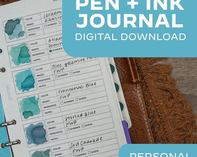 Fountain Pen & Ink Directory Journal · Inserts · DIGITAL DOWNLOAD ...