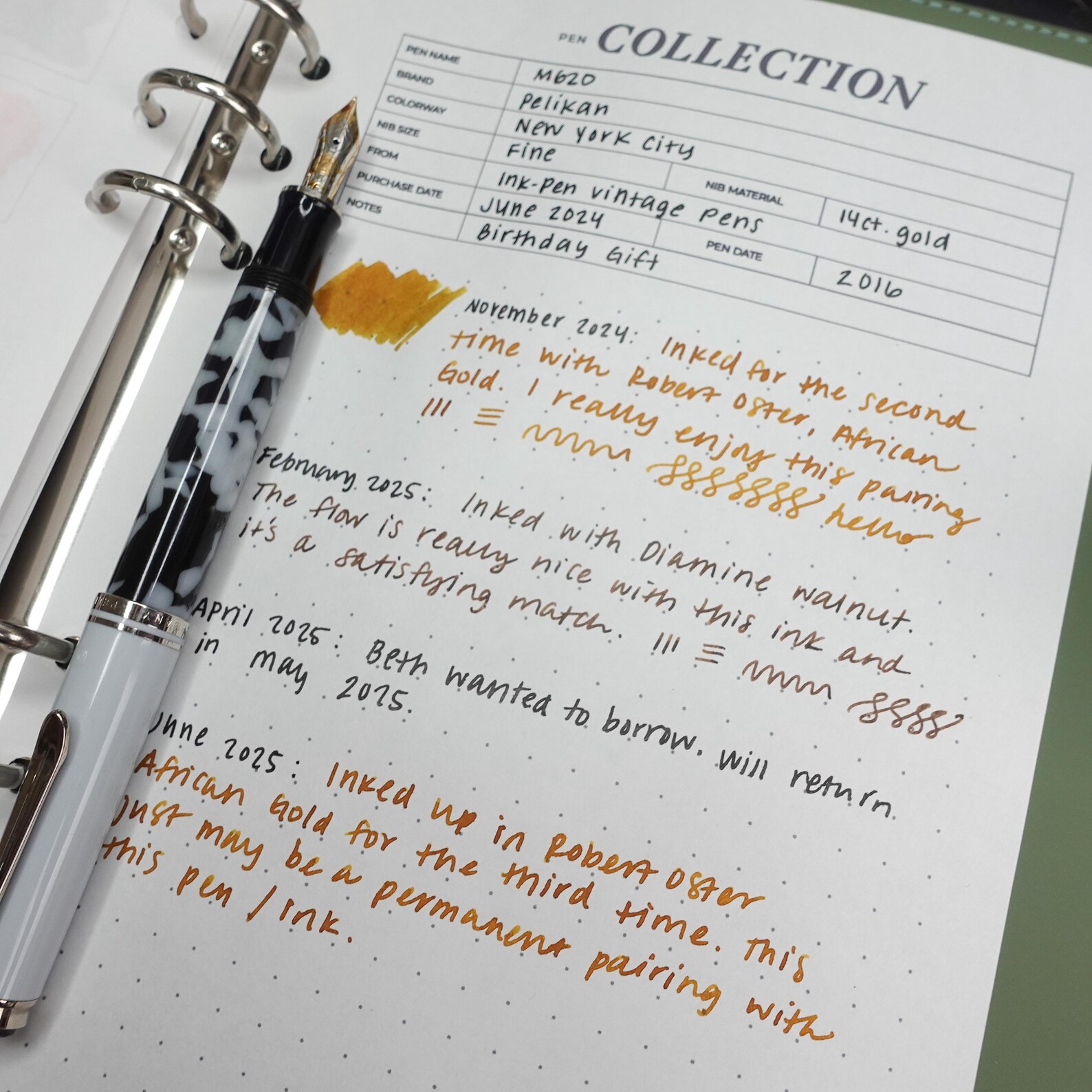 Fountain Pen & Ink Directory Journal · Inserts · DIGITAL DOWNLOAD (A5 ...