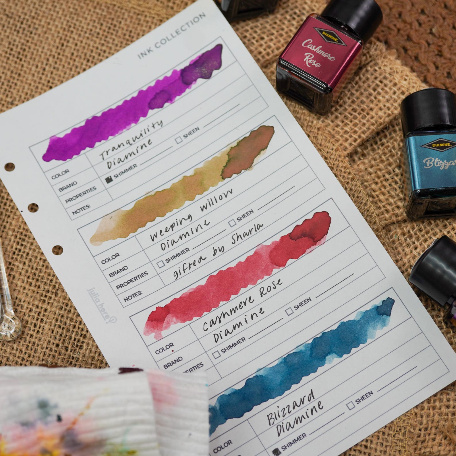 Fountain Pen & Ink Directory Journal · Inserts · DIGITAL DOWNLOAD ...