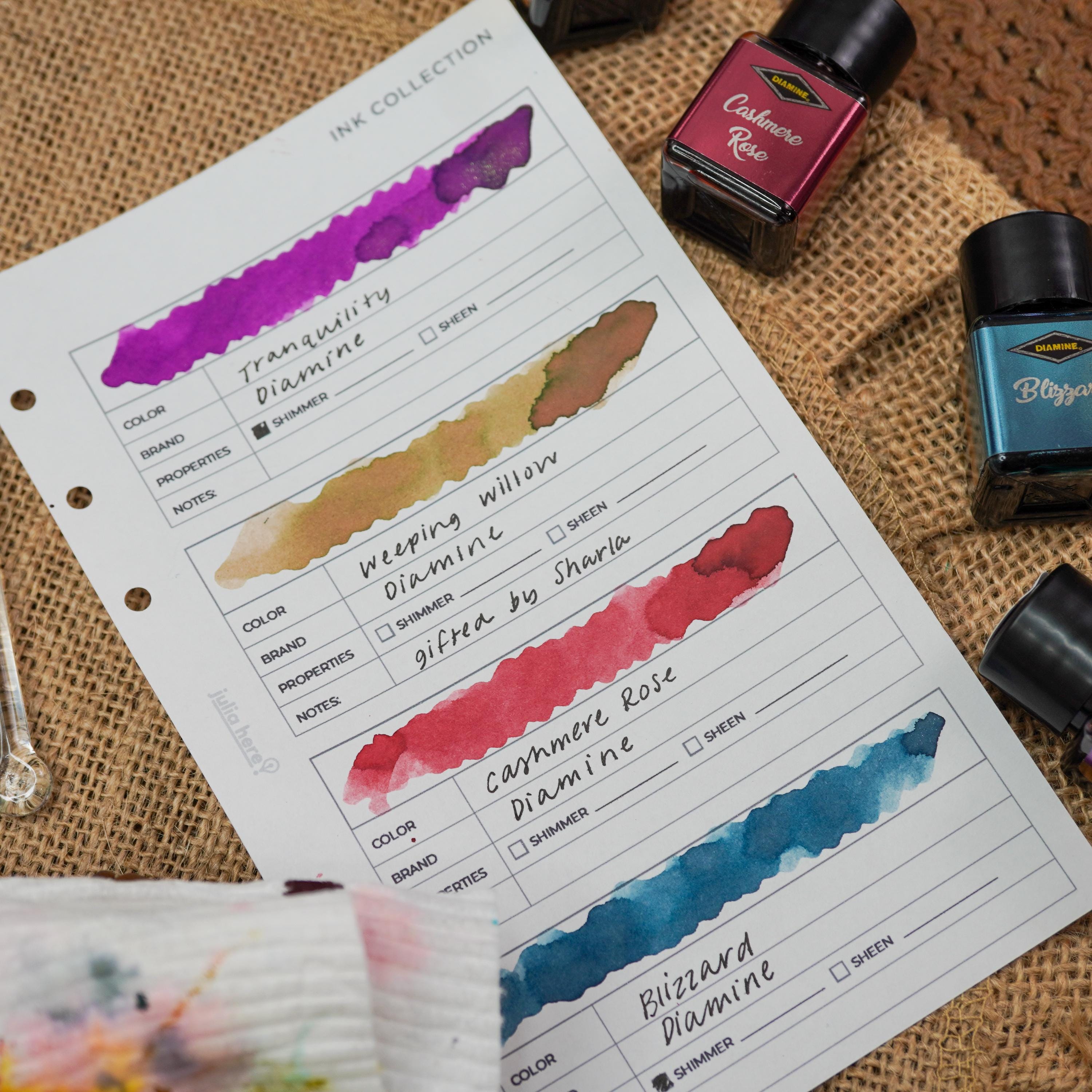 Fountain Pen & Ink Directory Journal · Inserts · DIGITAL DOWNLOAD ...