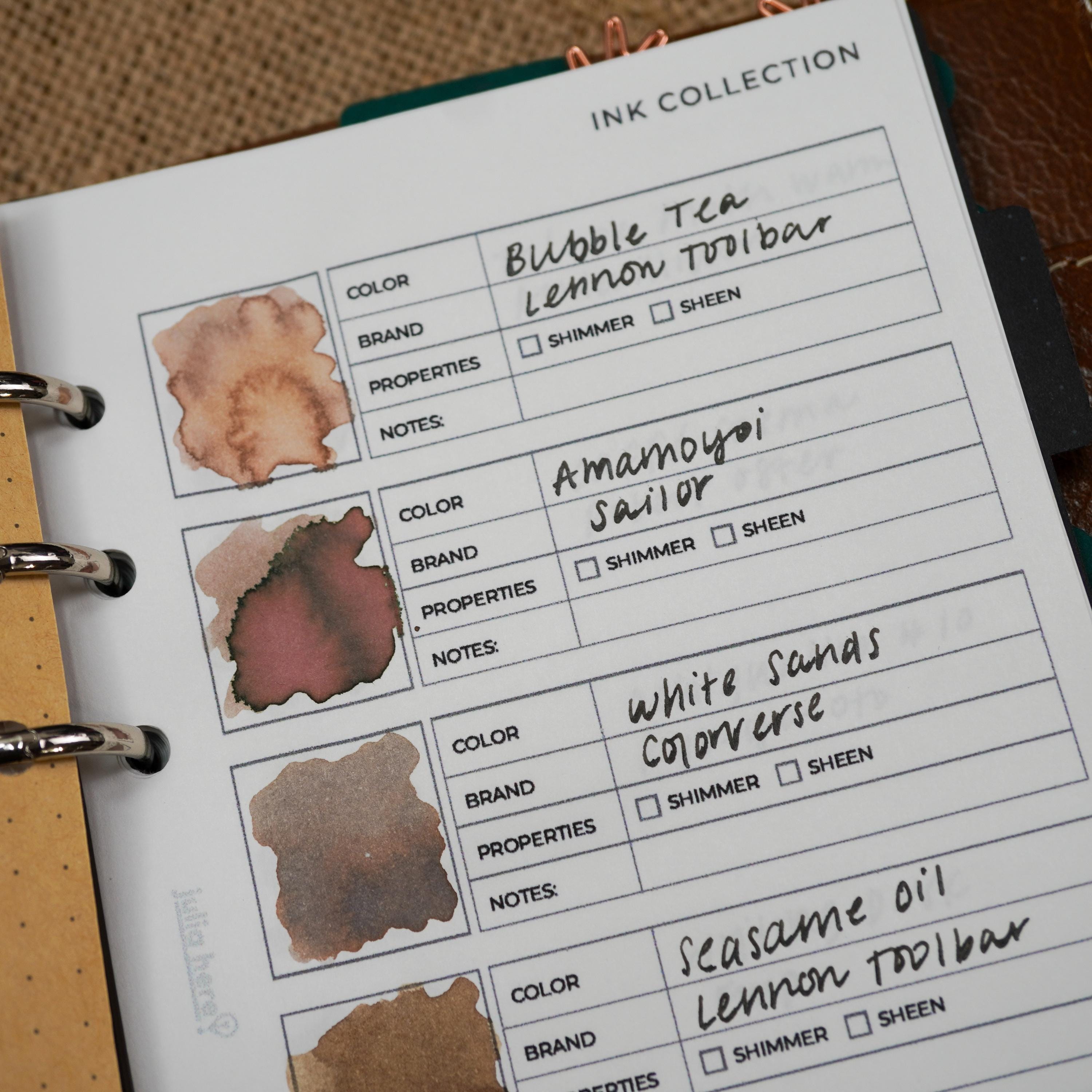 Fountain Pen & Ink Directory Journal · Inserts · DIGITAL DOWNLOAD ...