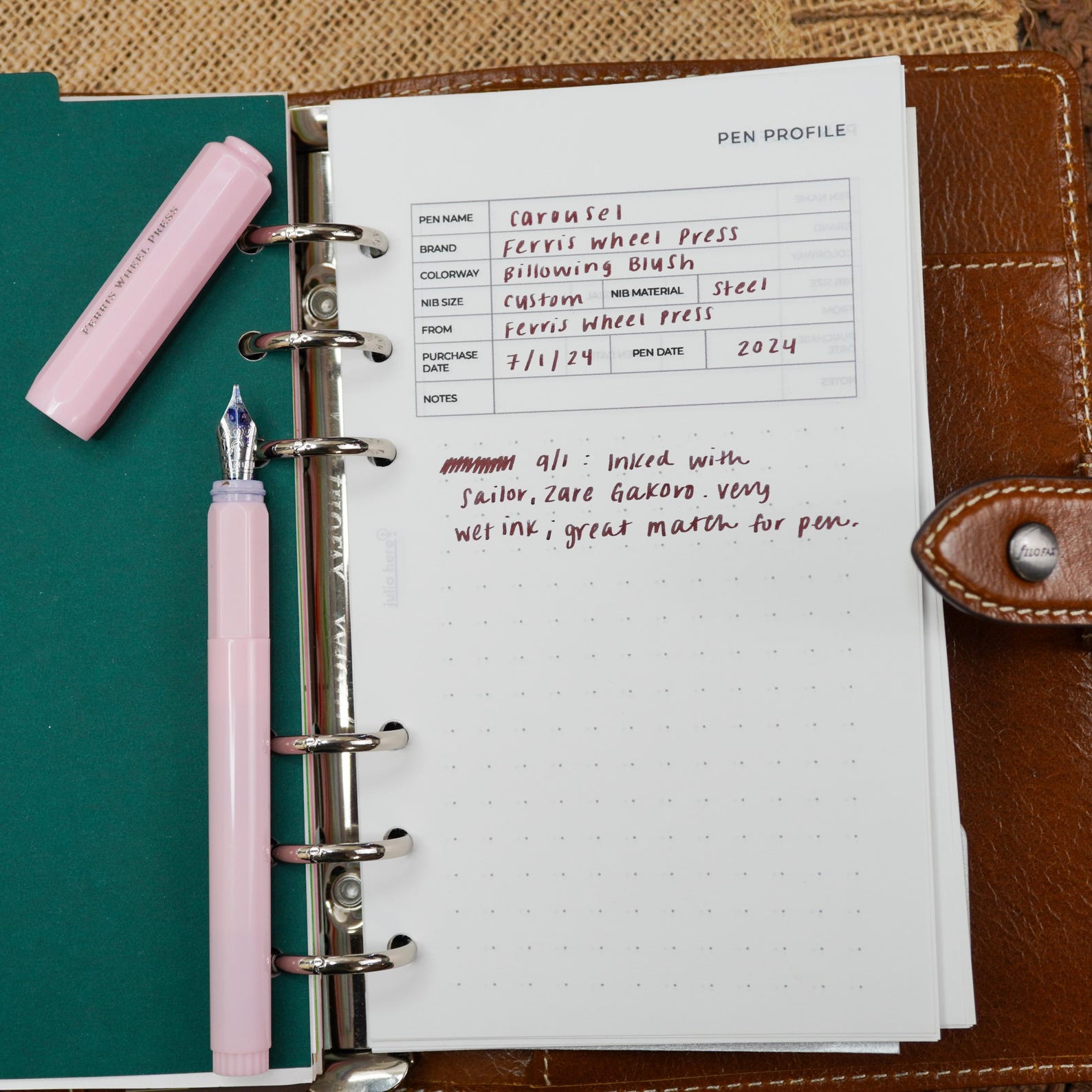 Fountain Pen & Ink Directory Journal · Inserts · DIGITAL DOWNLOAD ...
