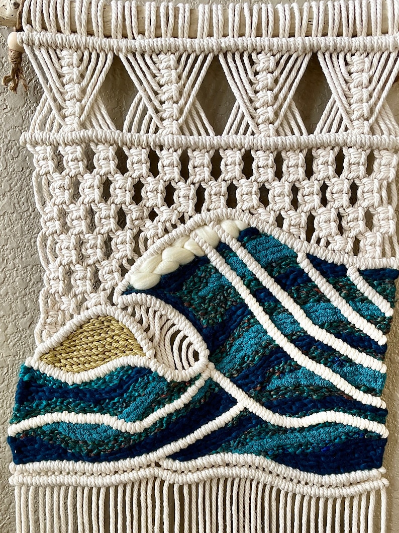 Sunbeam Wave Macrame Wall Hanging - Etsy