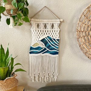 Sunbeam Wave Macrame Wall Hanging - Etsy
