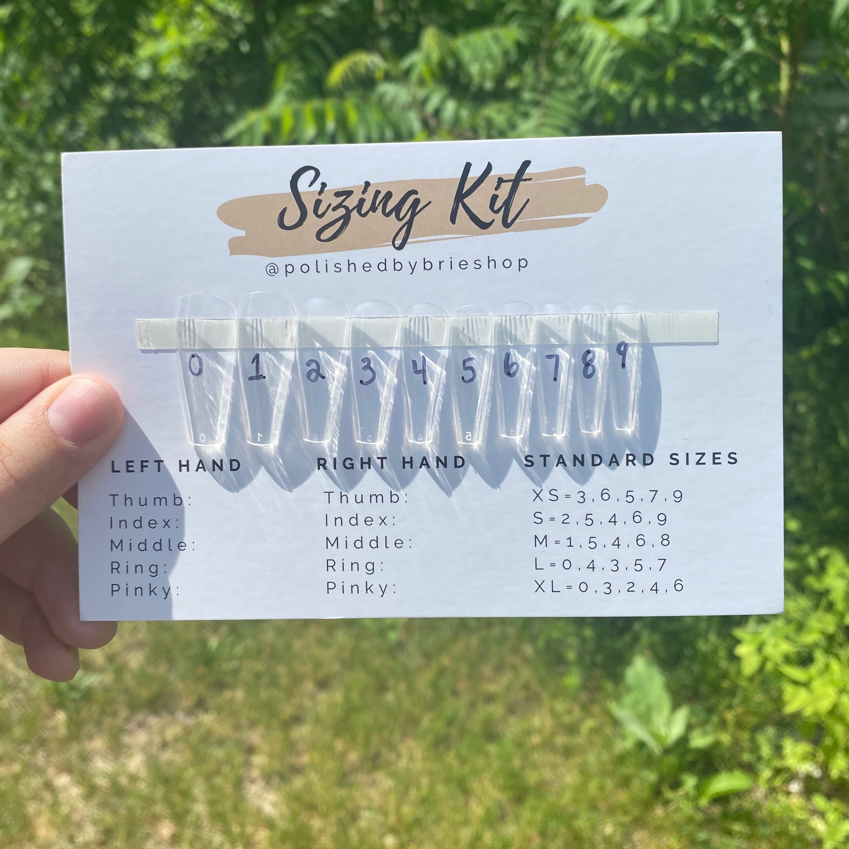 Nail Sizing Kit Nail Sizing Guide Find Your Nail Size | Etsy