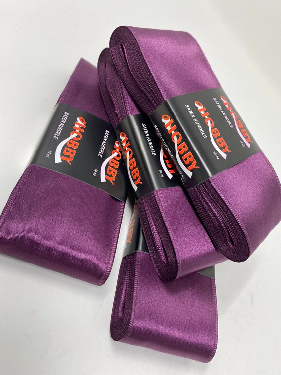 2-3/8 Inch DARK PURPLE 100 60mm 100% POLYESTER Double Faced - Etsy UK