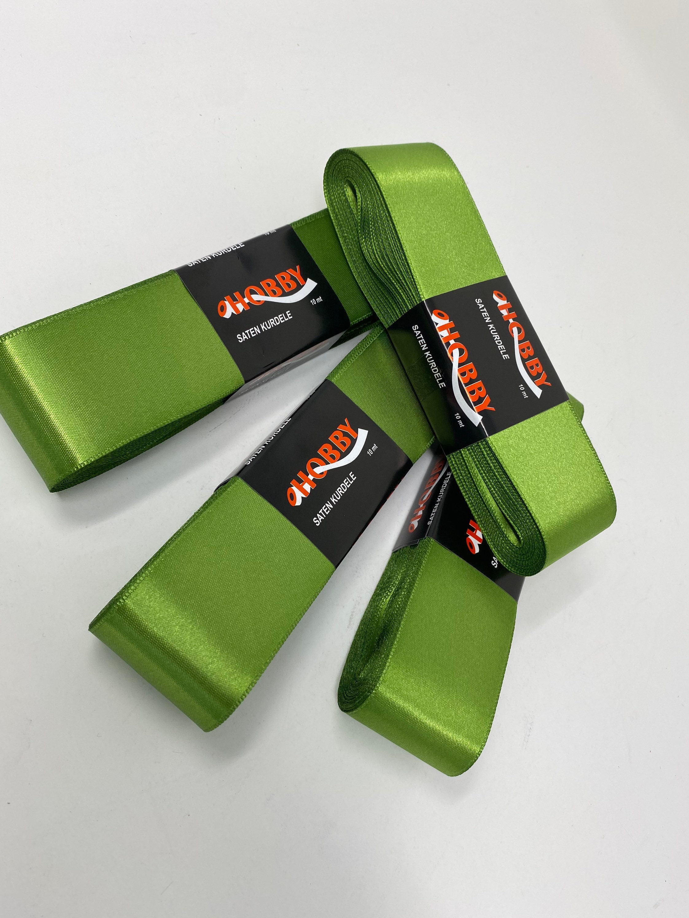 1-1/2 Inch OLIVE GREEN (72) 40mm 100% POLYESTER Double Faced Satin ...