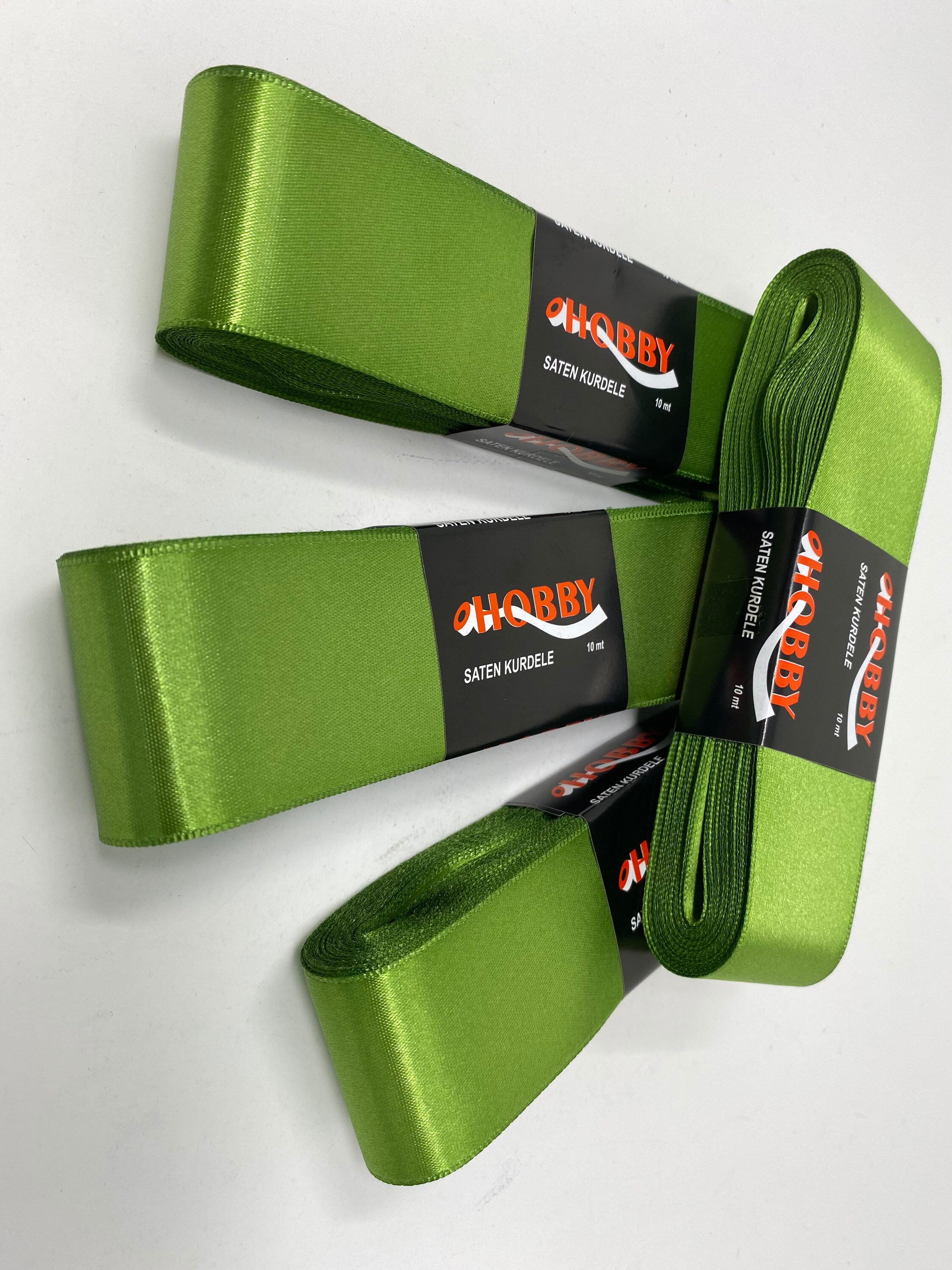 1-1/2 Inch OLIVE GREEN (72) 40mm 100% POLYESTER Double Faced Satin ...