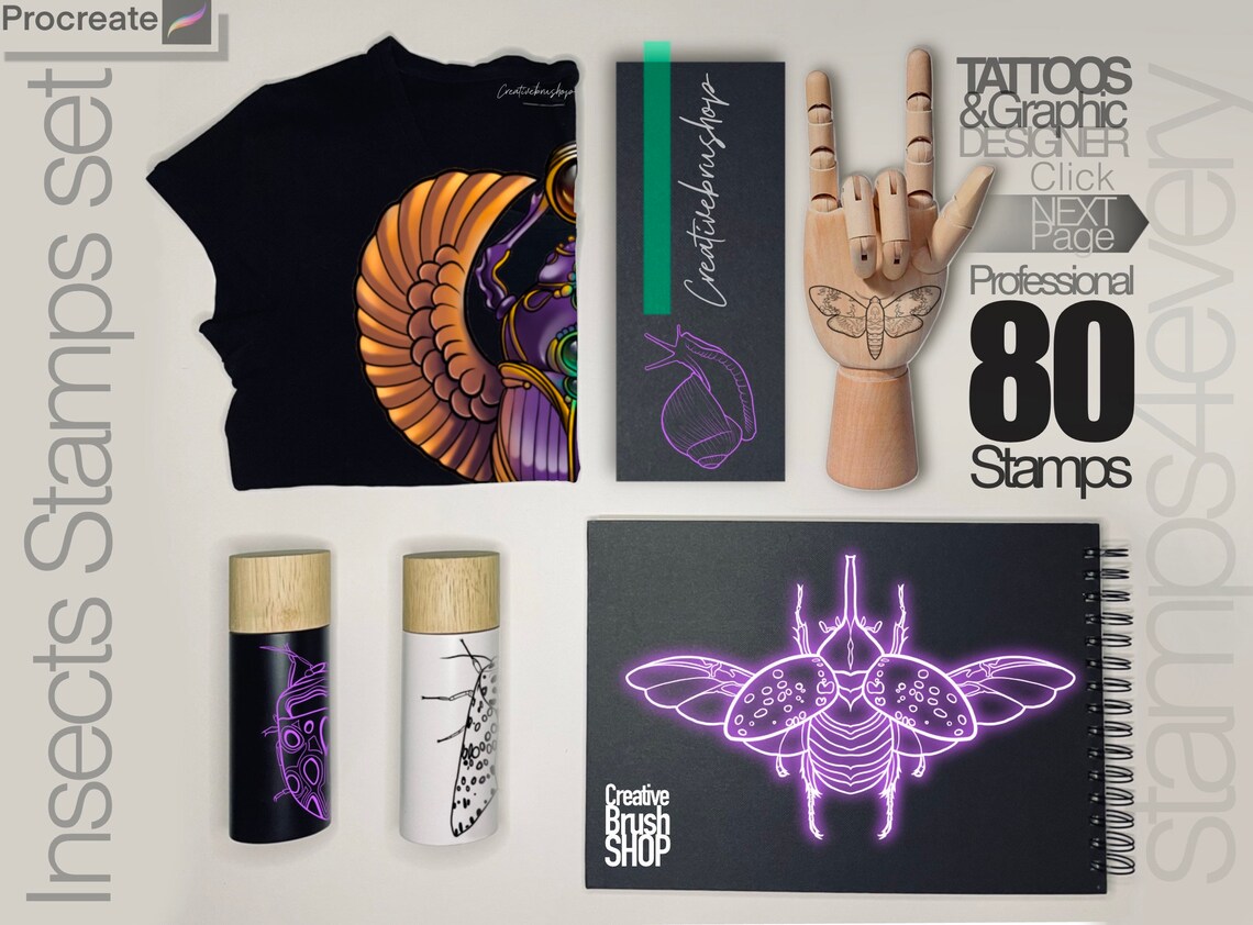 80 Insects Stamps for Procreate GREAT Must Have for - Etsy