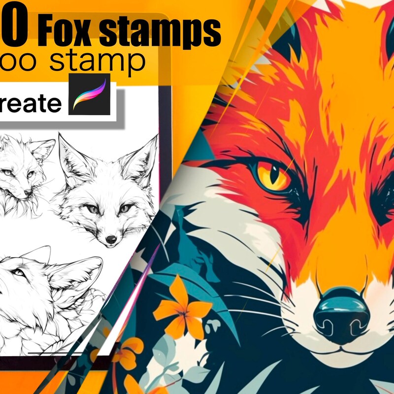 Fox Stamp - Etsy
