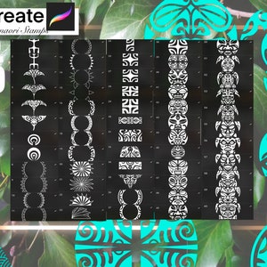 85 POLYNESIA MAORI Stamps for Procreate BEST for Tattoo Designs ...
