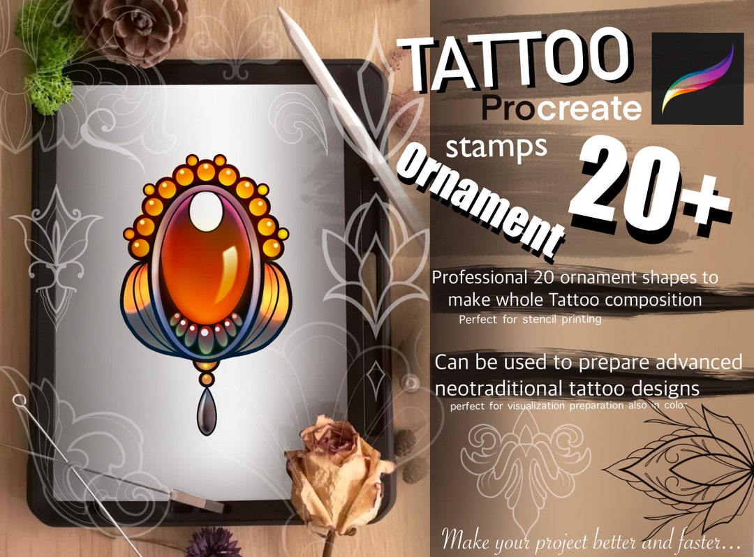 20 Procreate Ornamental Decorative Stamps SUPER SET - Etsy
