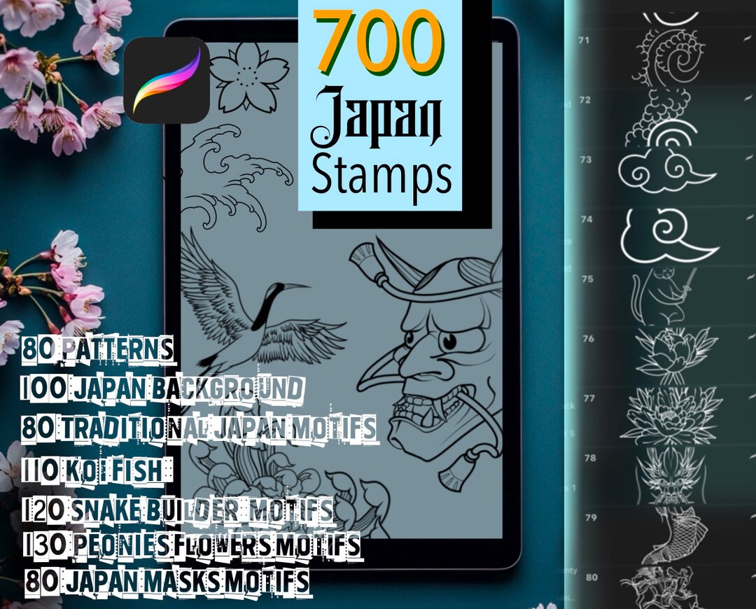 700 Best Japan Stamps All-in-one!! Must Have for Tattooers (you Can ...