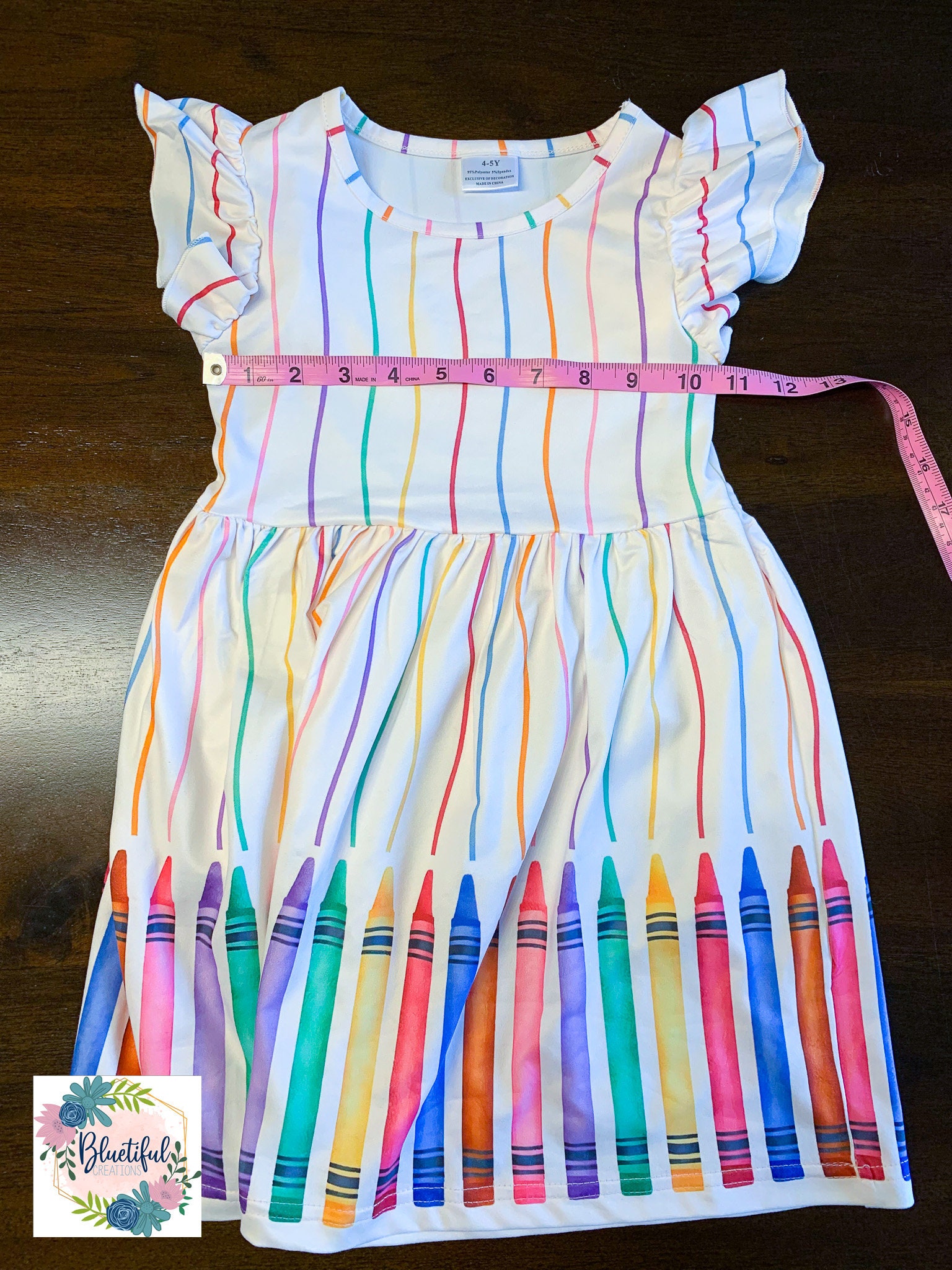 Kindergarten Back to School Dress, Crayon Dress, White School Dress ...