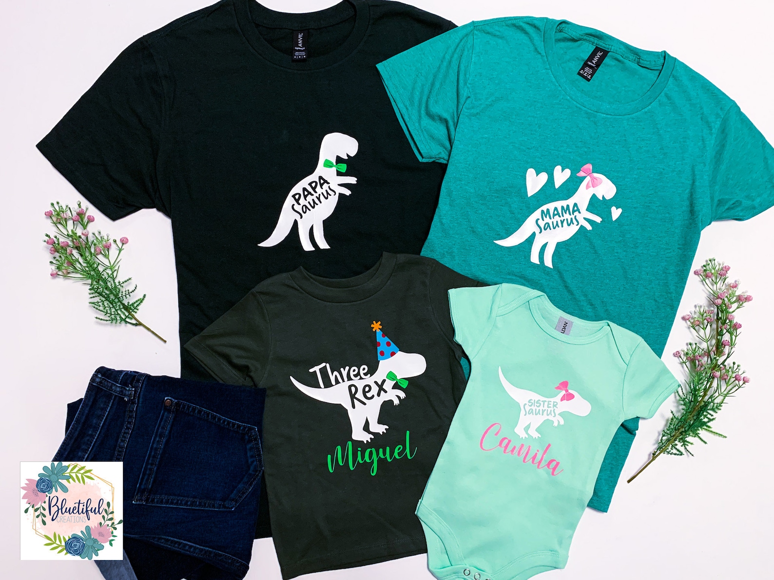 Three Rex Dino, Birthday Boy Shirt, Family Dinosaur Shirts ...