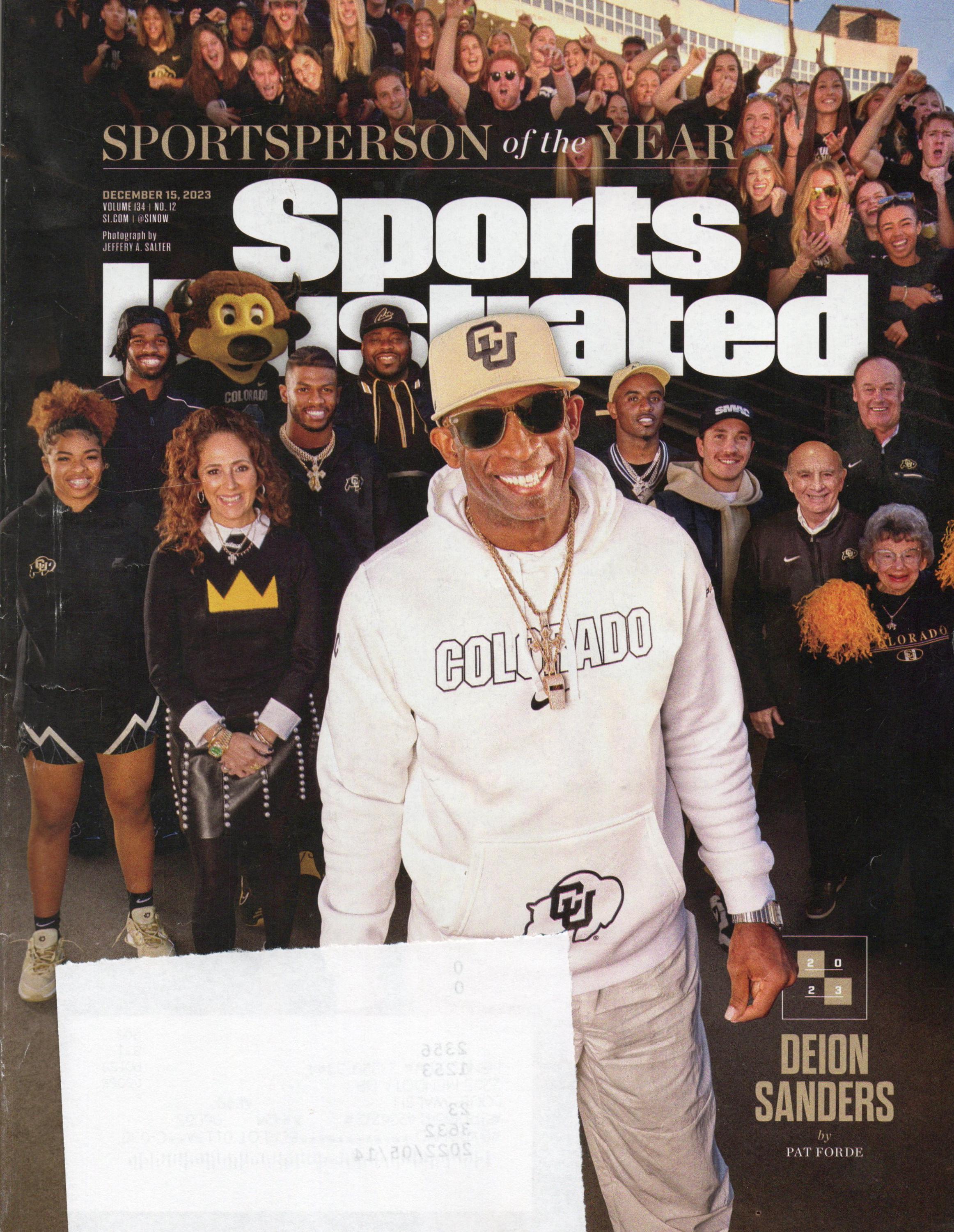 Deion Sanders 2023 Sports Illustrated Sportsman of the Year and 1989 ...