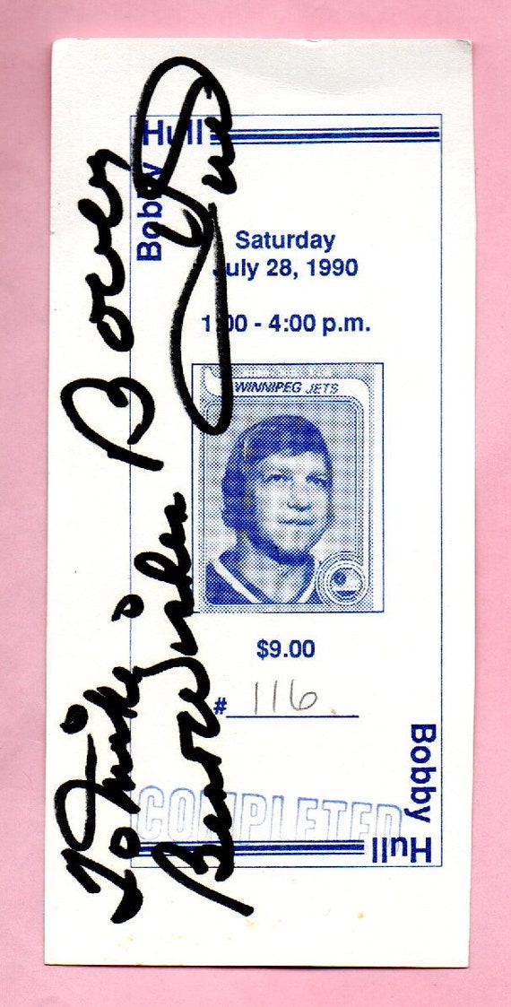 Vintage Bobby Hull Autograph and 1976 1993 Bobby Dennis and - Etsy