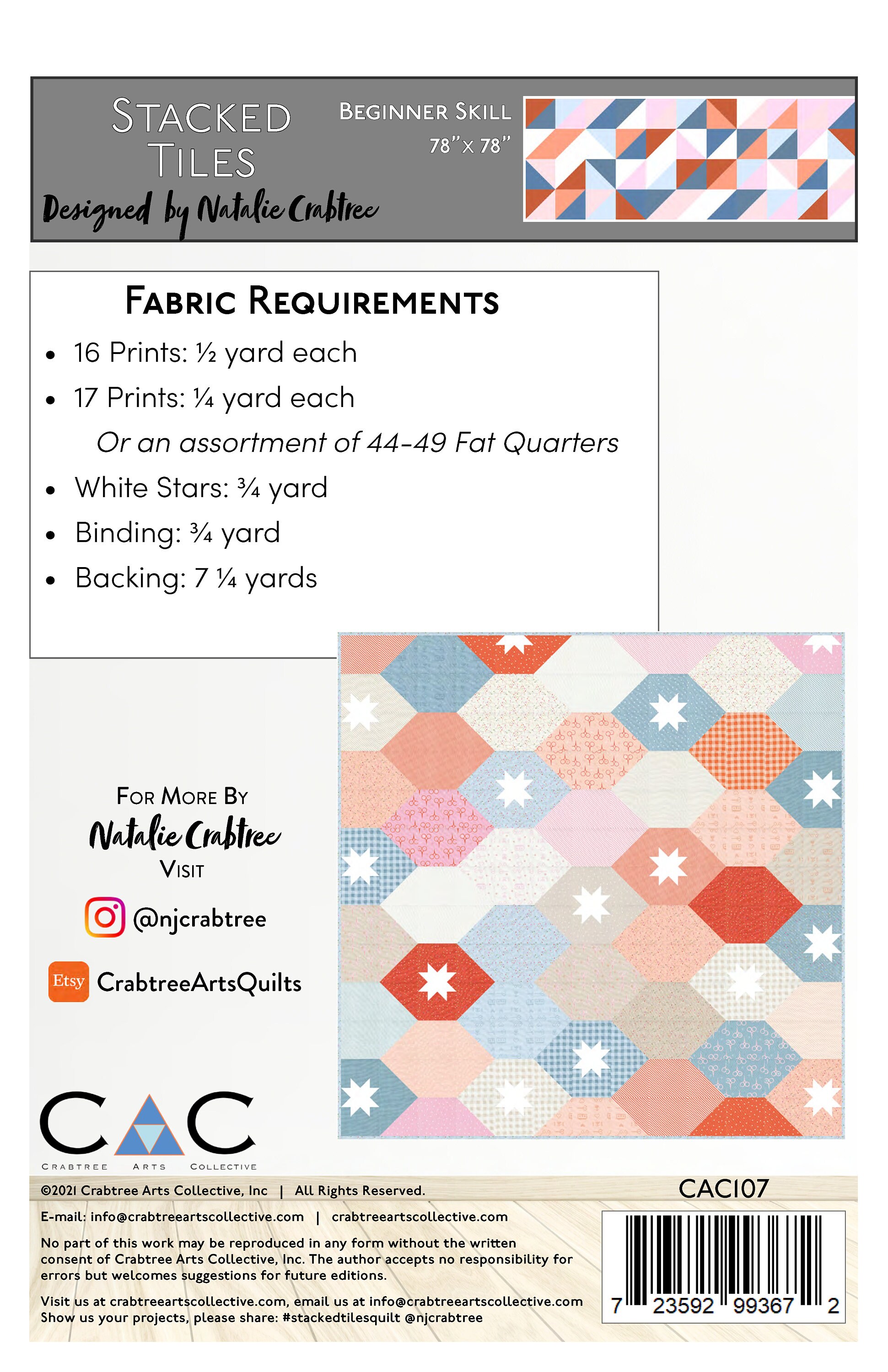 Stacked Tiles PDF Quilt Pattern - Etsy