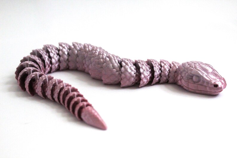 3D Printed Articulated Snake | Flexible Fidget Toy | Realistic Moving ...