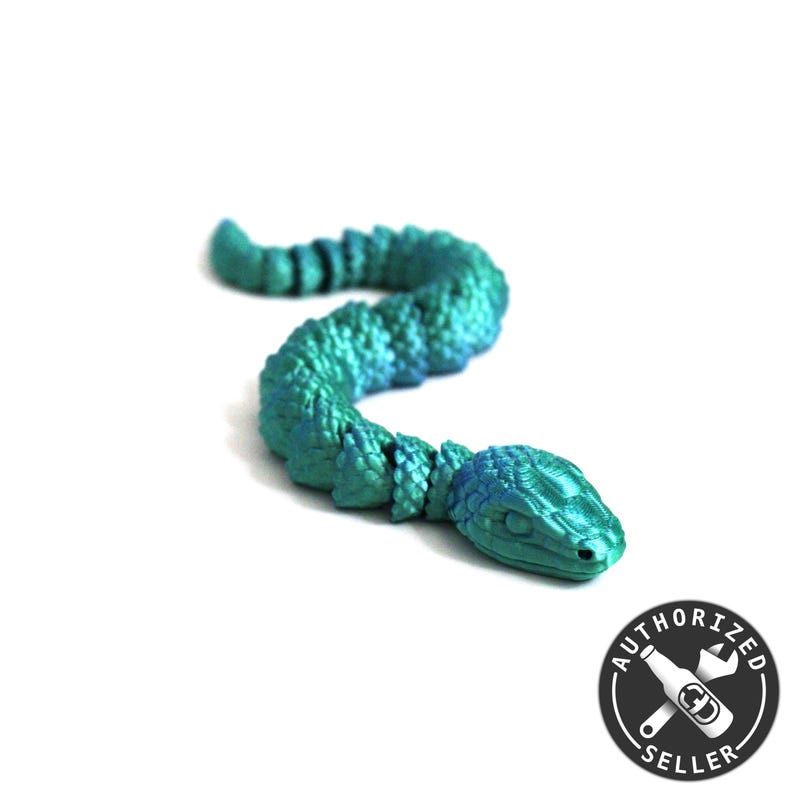 3D Printed Articulated Snake | Flexible Fidget Toy | Realistic Moving ...