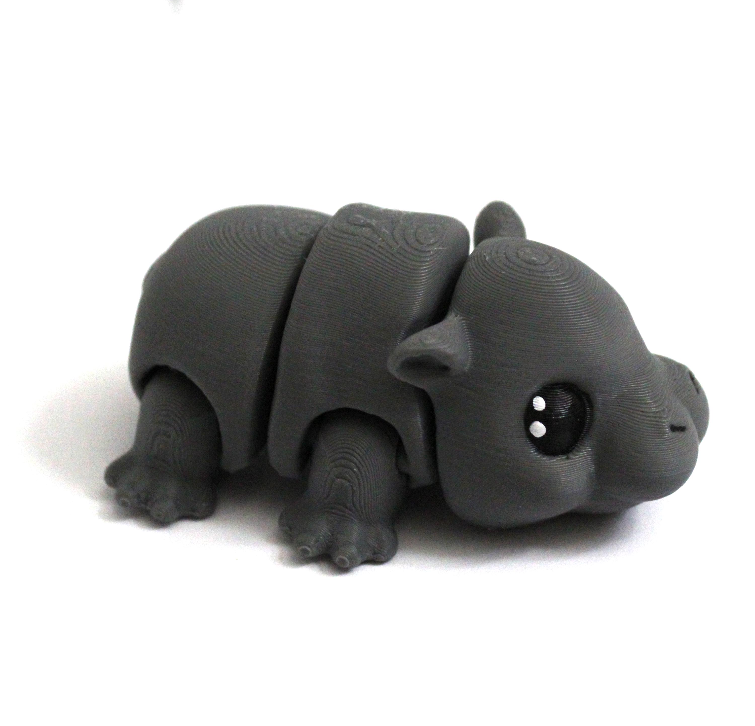 3D Printed Articulated Hippo Moo Deng | Flexible Fidget Toy | Unique ...
