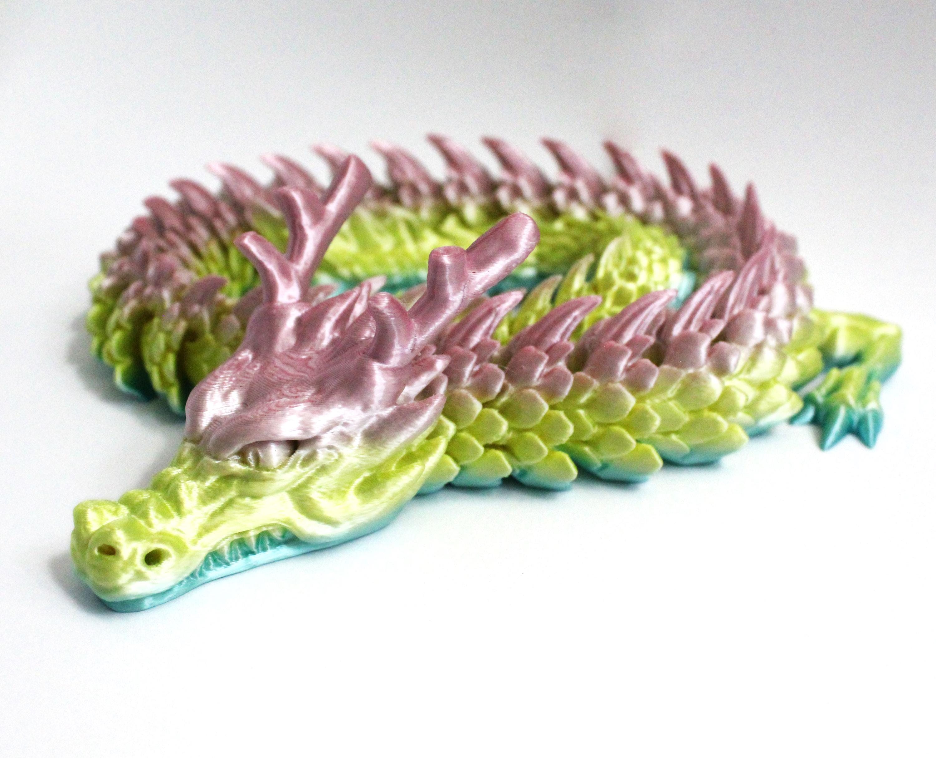 3D Printed Articulated Dragon Fidget Toy – Stress Relief, Anxiety ...