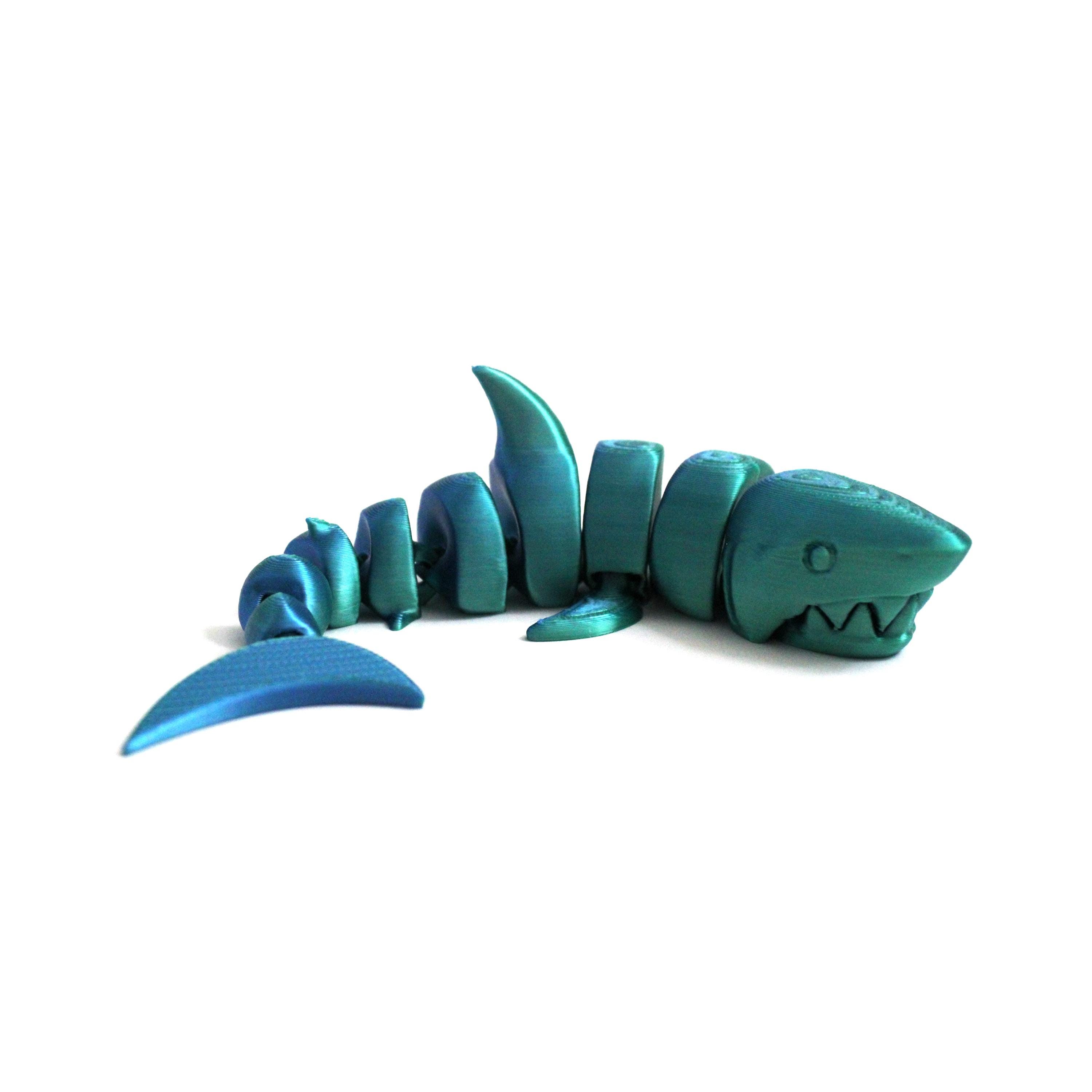 3D Printed Articulated Shark | Flexible Fidget Toy | Lifelike Moving ...