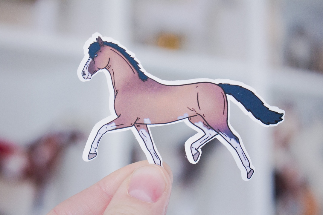 Jupiter Trotting Buckskin Sabino Paint Akhal-teke Horse Vinyl Die Cut ...