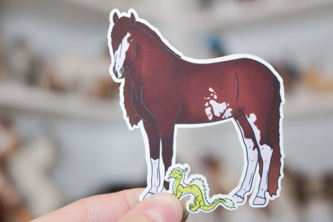 Genji Chestnut Sabino Morgan With Long Mane & Tail Vinyl Die Cut Model ...