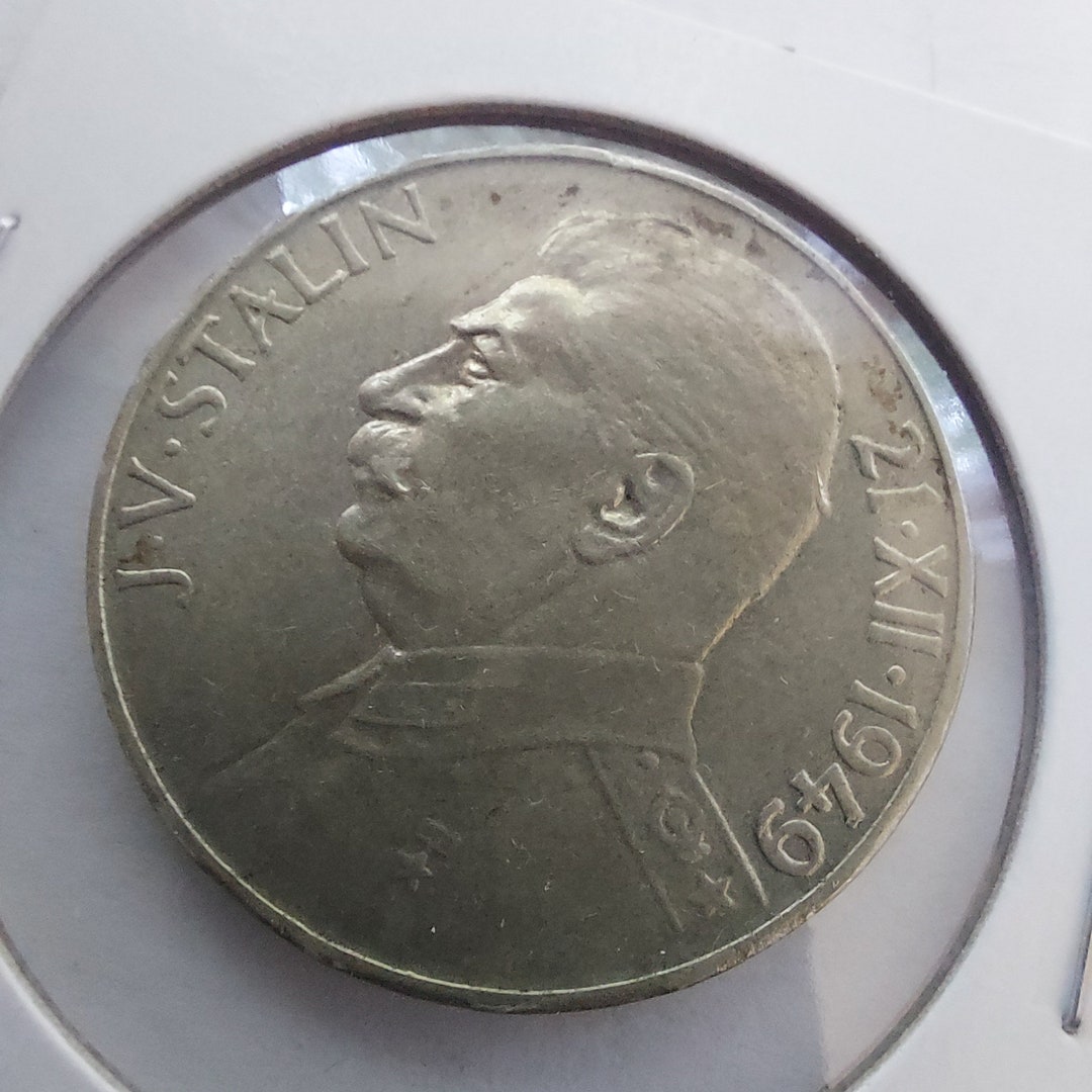Czechoslovakia Coins Stalin 100 Korun 1949.silver Vintage Original ...