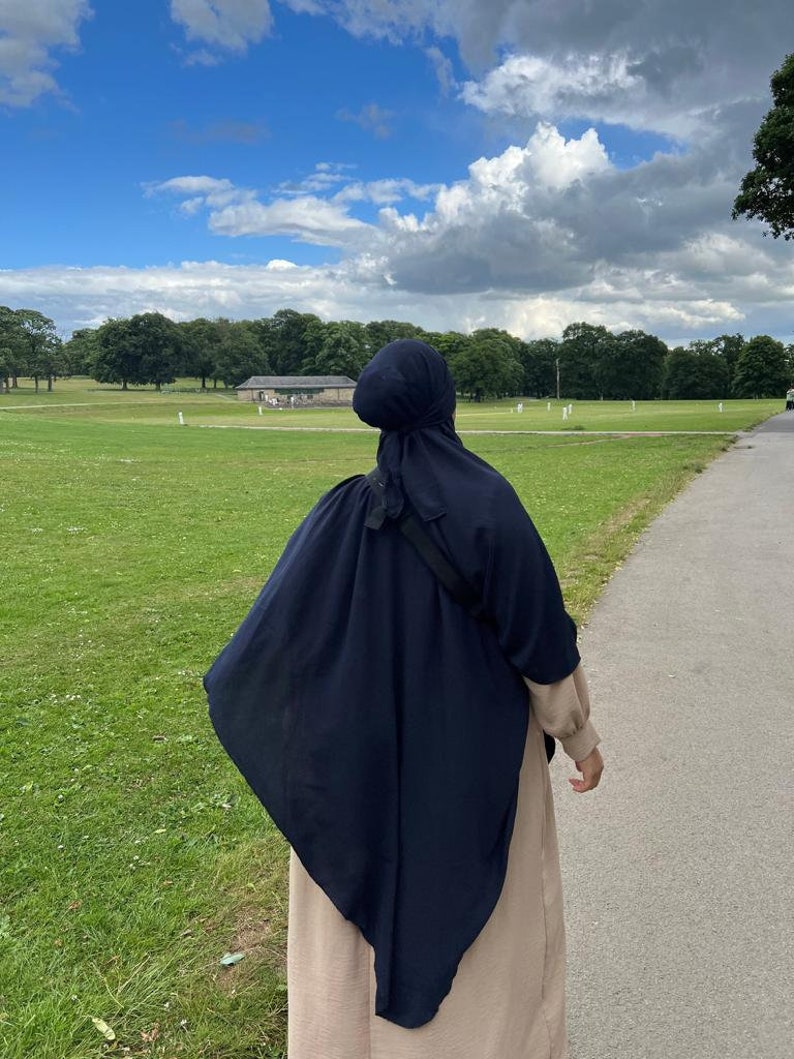 Khimar Crepe tie Back-hijab - Etsy