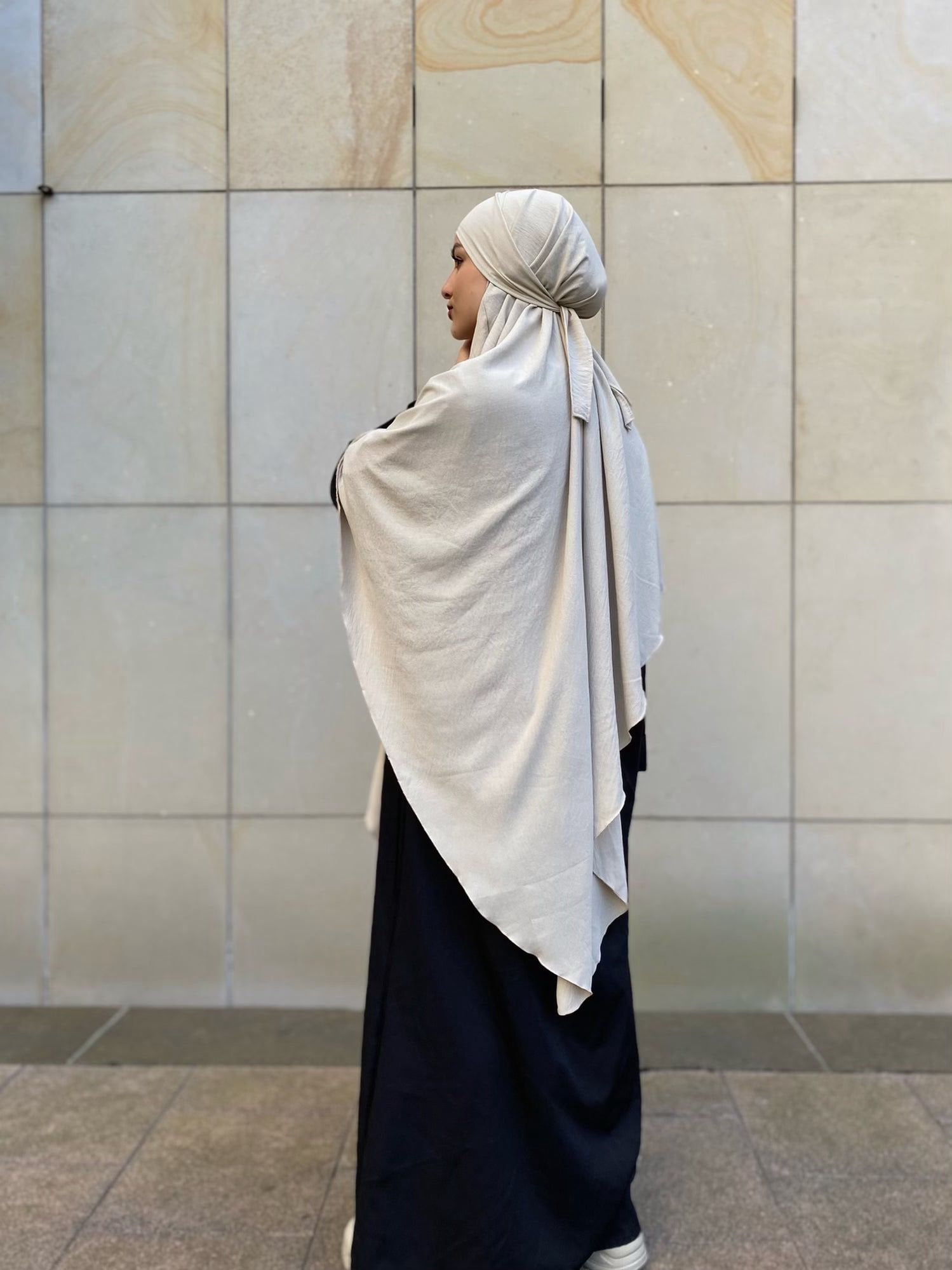 Buy Khimar Crepe tie Back-hijab Online in India - Etsy