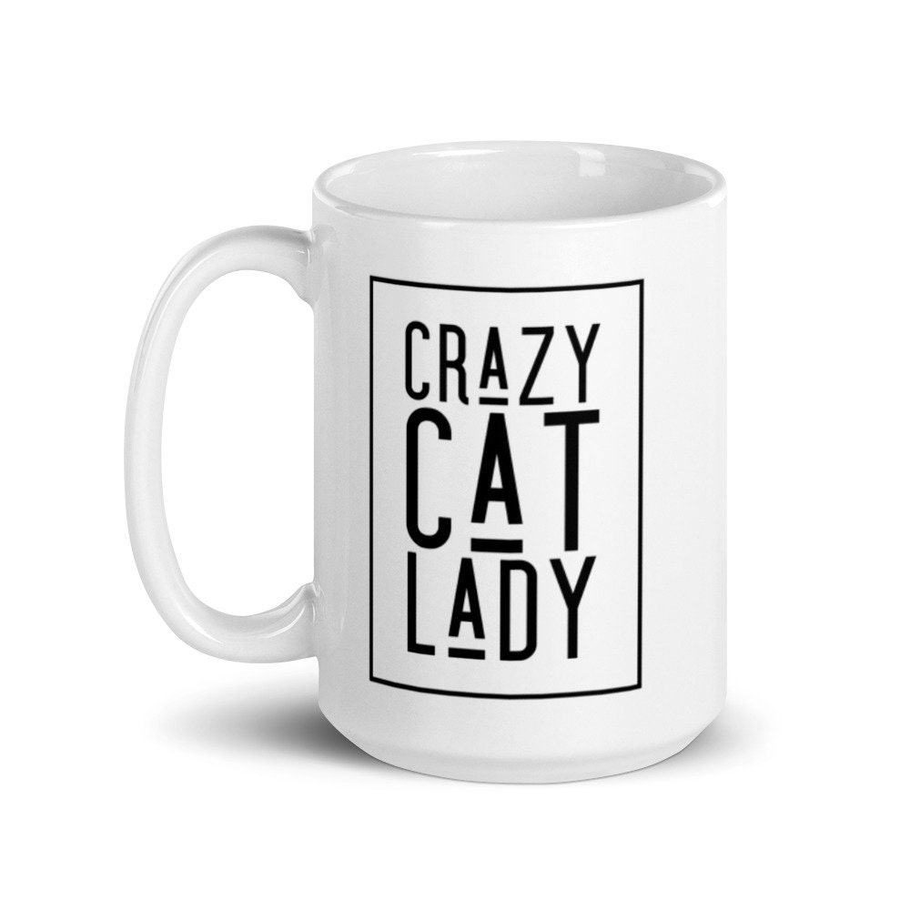 Crazy Cat Lady mug Cat lover Coffee lover animal mugs cat | Etsy