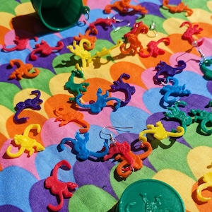 Rainbow Monkey Chain Earrings No More Monkeying Around Monkies in a ...