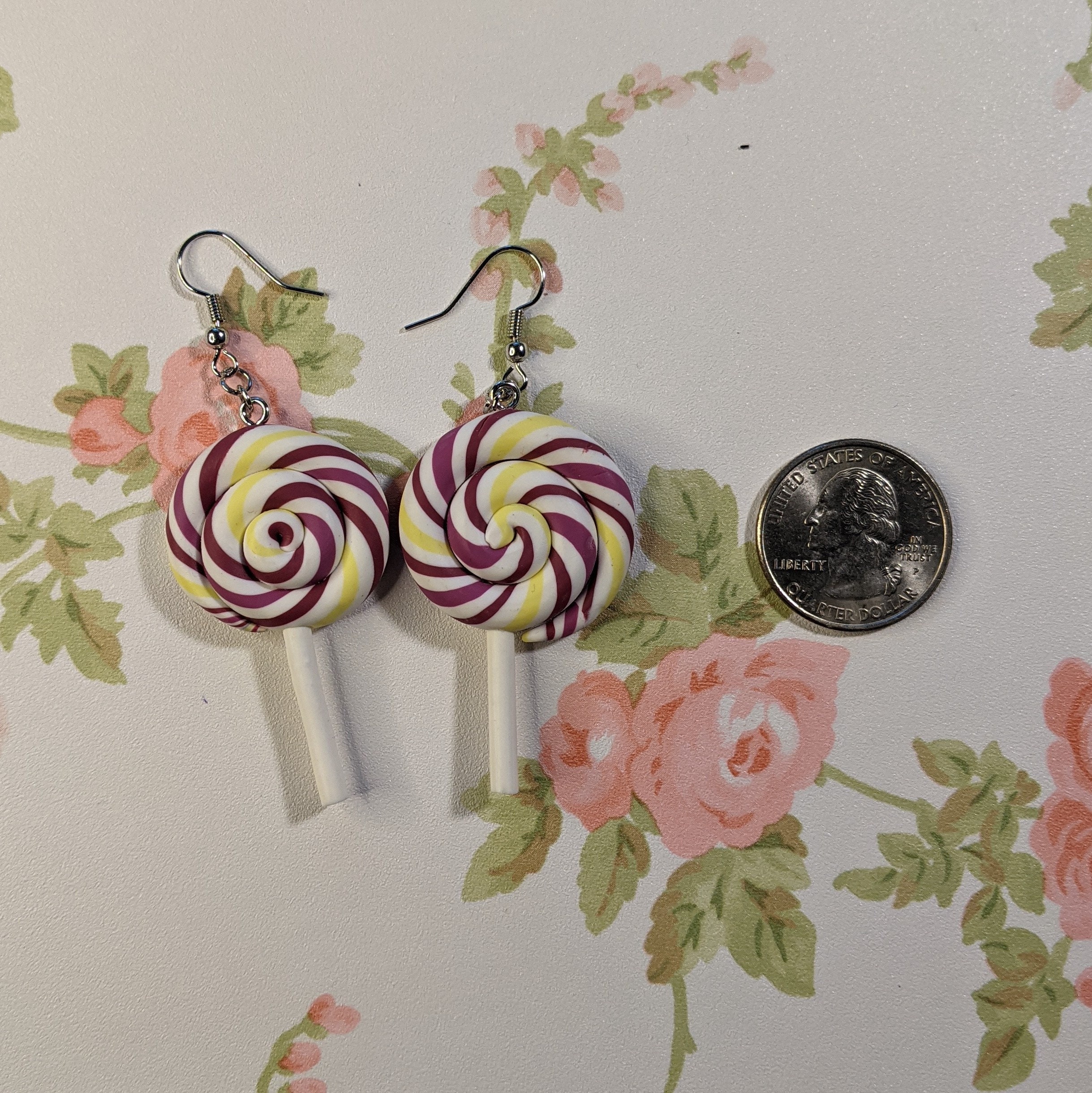 Cute & colorful lollipop dangle drop earrings pair of | Etsy