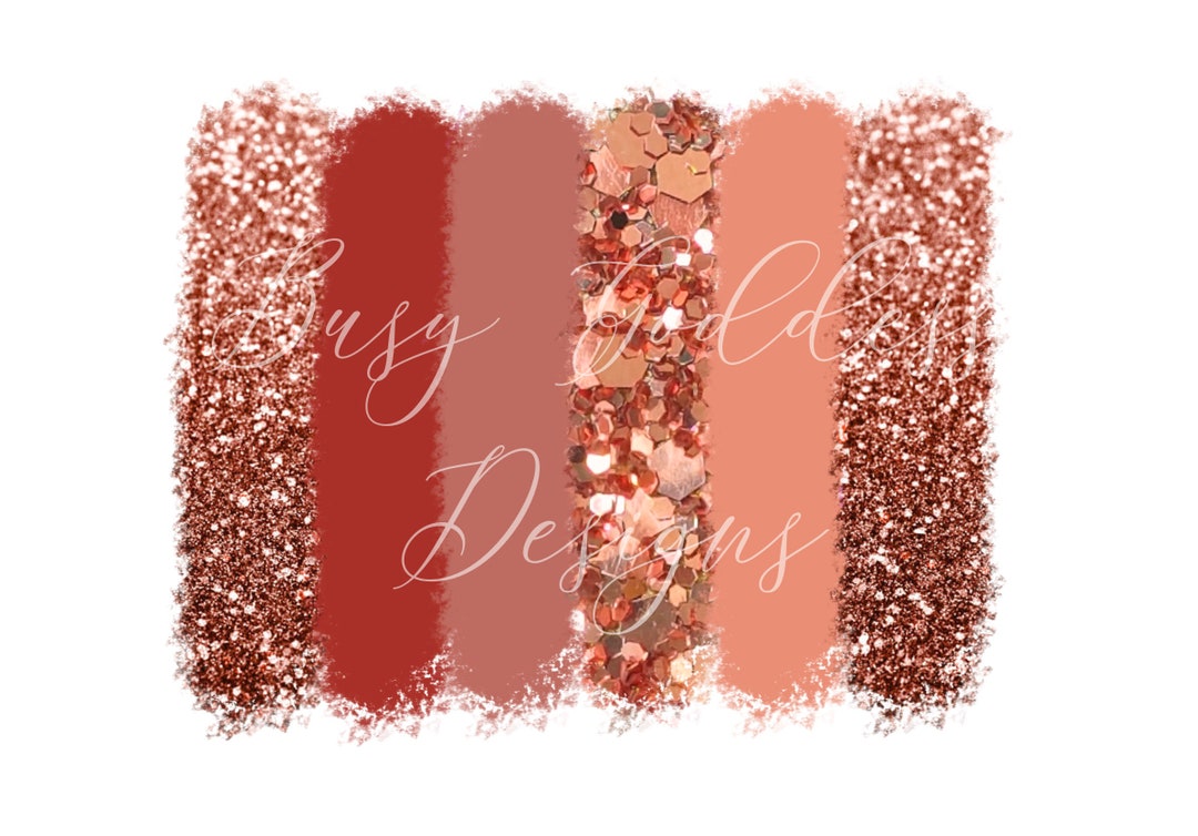 Brushstroke Rose Gold Glitter Sublimation With Transparent Background ...