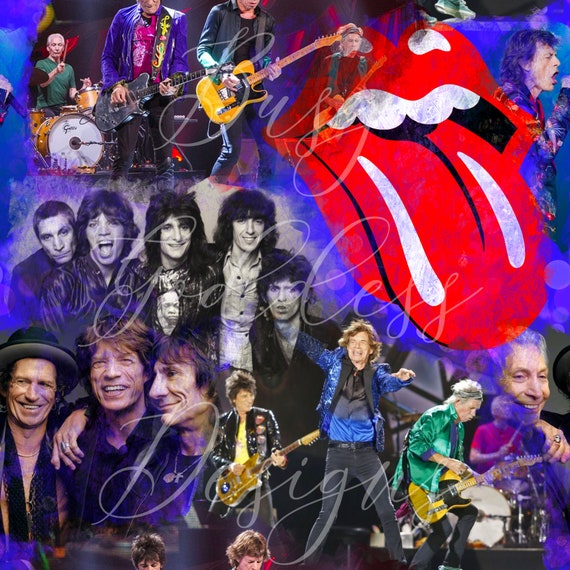 80s Rock Band Band Seamless File PNG Digital Download - Etsy