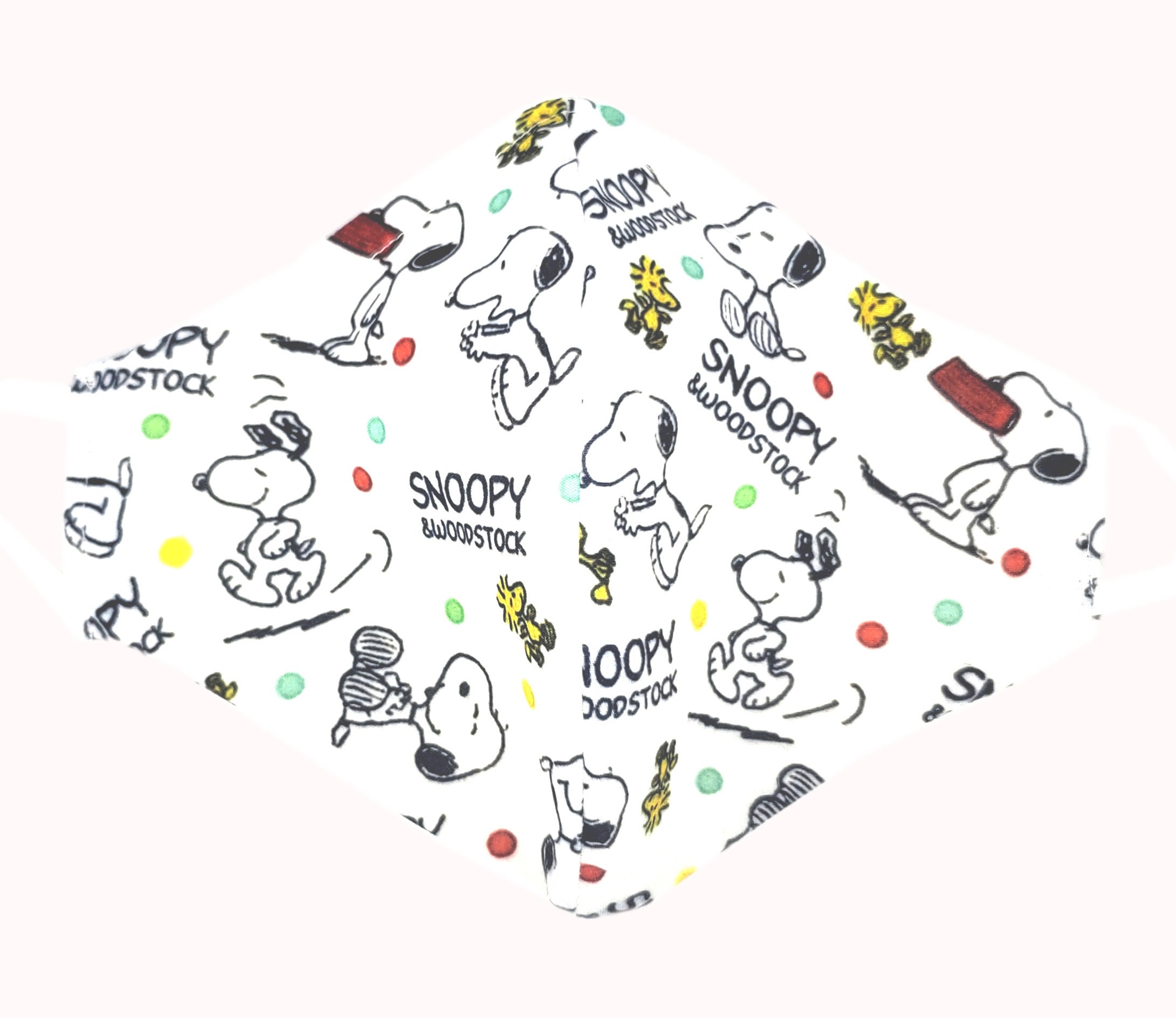 Snoopy Face Mask 2-3 Layers W/nose Wire Adjustable Ear - Etsy