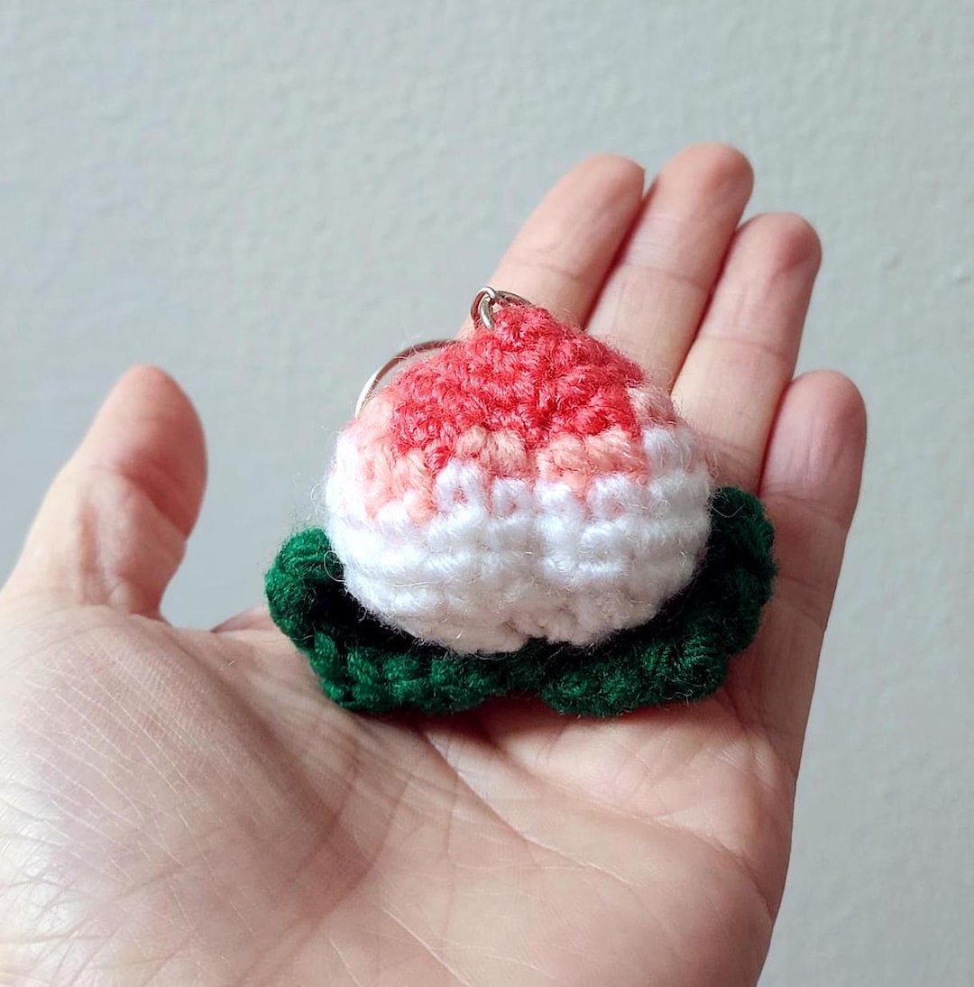 Crochet Longevity Peach Pantao Fruit Emoji Amiugurmi Key Chain - Etsy