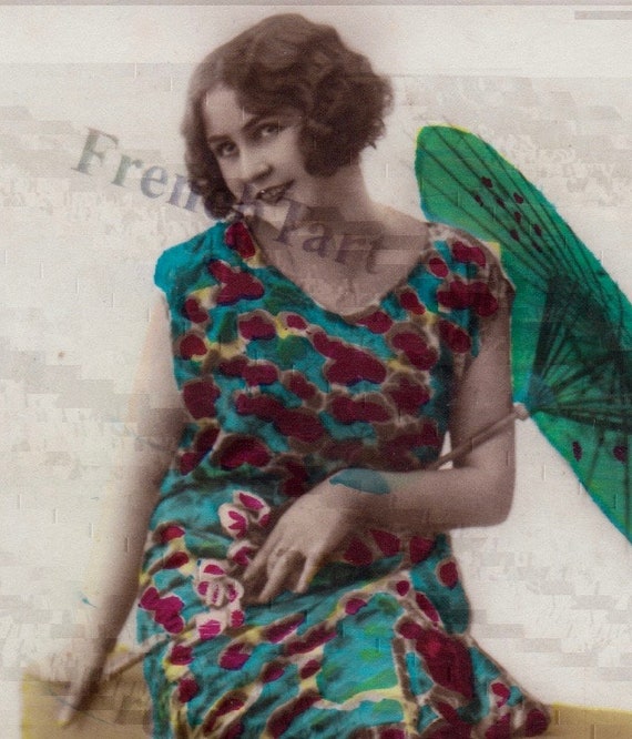 1930er Französische Flapper Antike Postkarte Strand Souvenir - Etsy.de