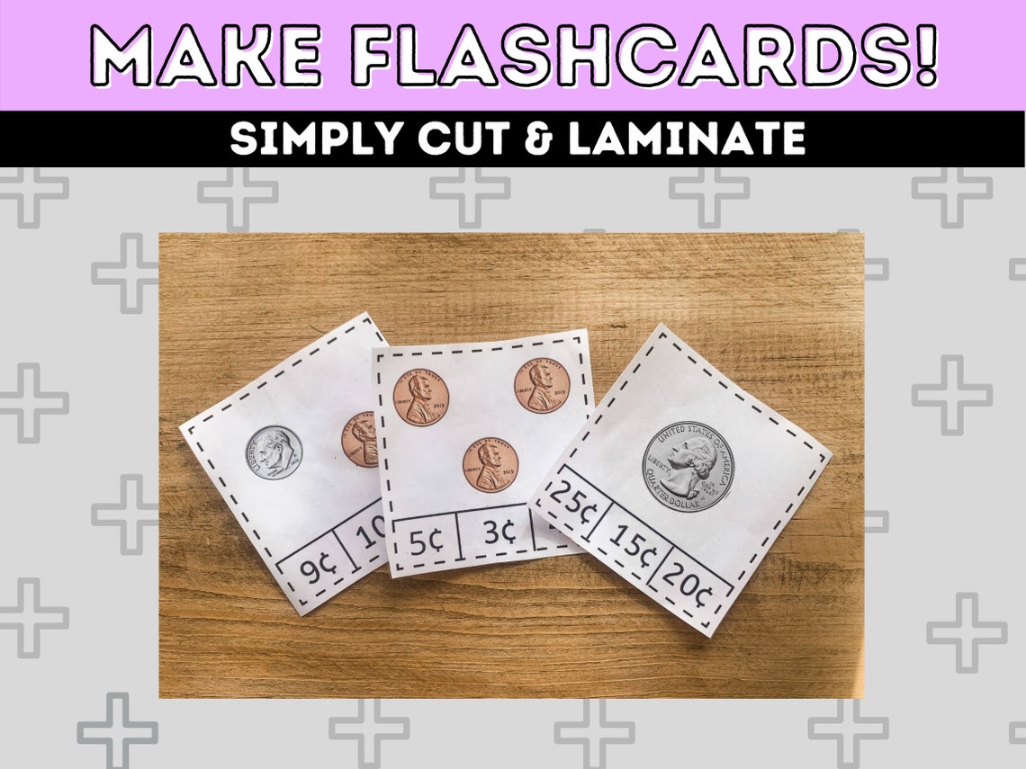 Money Flashcards Bundle, Coin Counting Worksheet, U.S. Currency ...