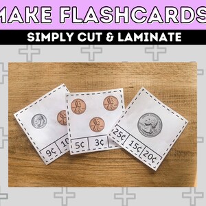 Money Flashcards Bundle, Coin Counting Worksheet, U.S. Currency ...