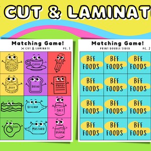 Memory Matching Game for Kids, 12 Pairs of Foods, Fun & Educational ...